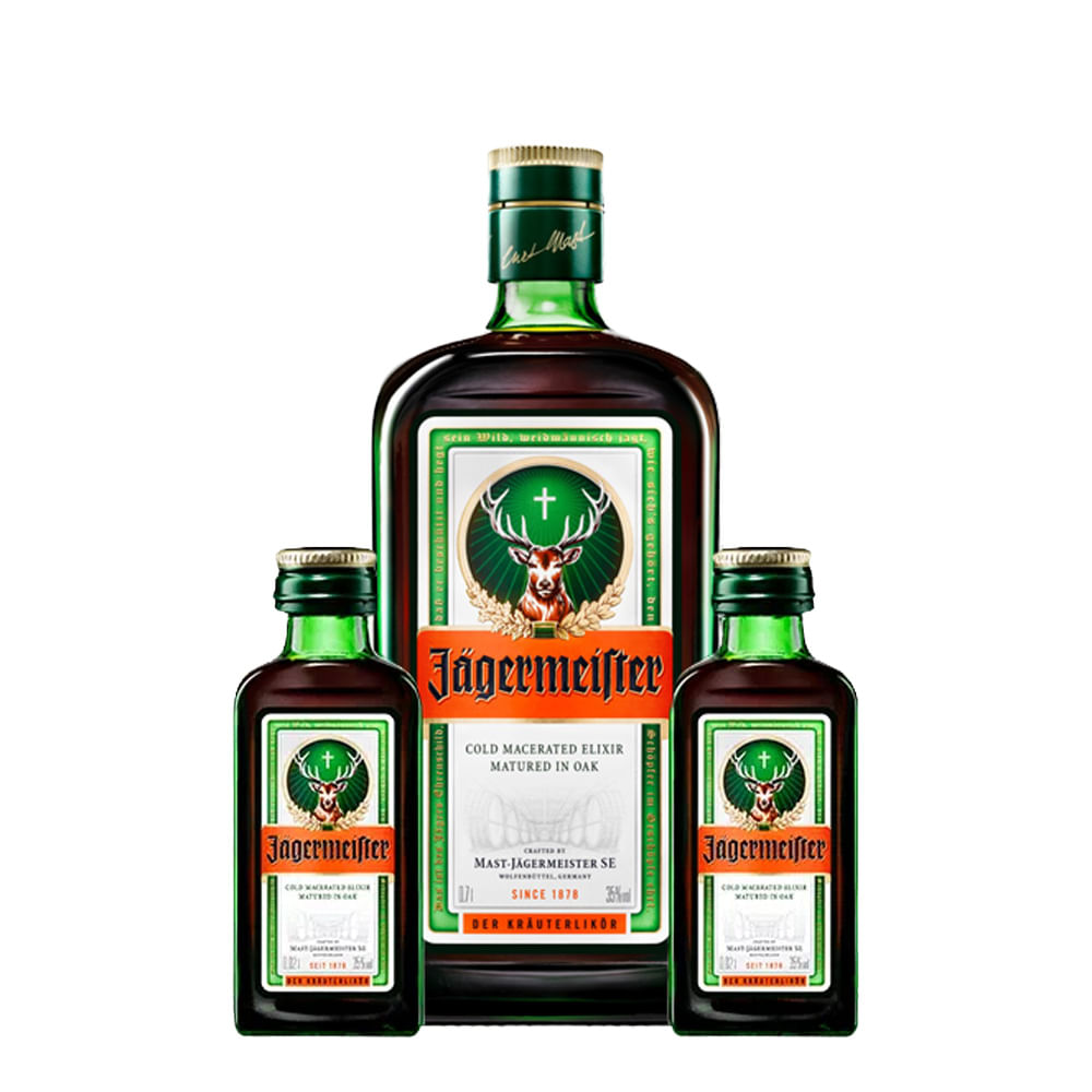 Kit Jägermeister 700ml + 2 Jägermeister de 20ml - TodoVino