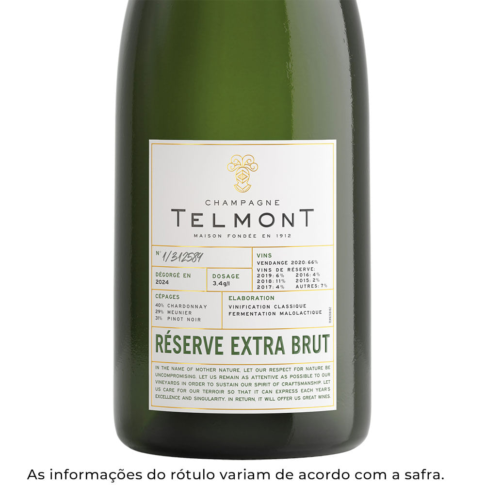 Champagne Telmont Réserve Extra Brut 750ml - TodoVino
